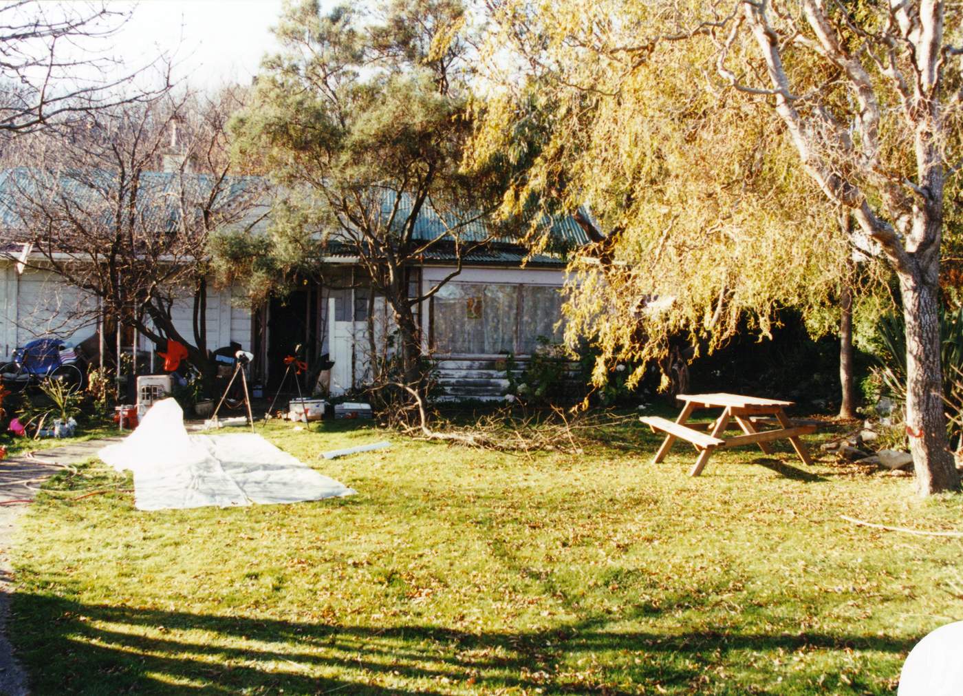 Visitors approached the Bain house along a path to the front door.